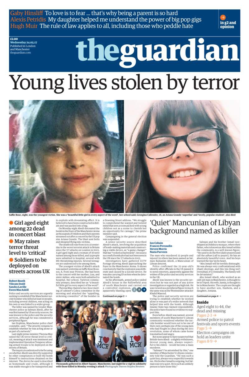 Climate change remains front page news on the Guardian with a petition ...