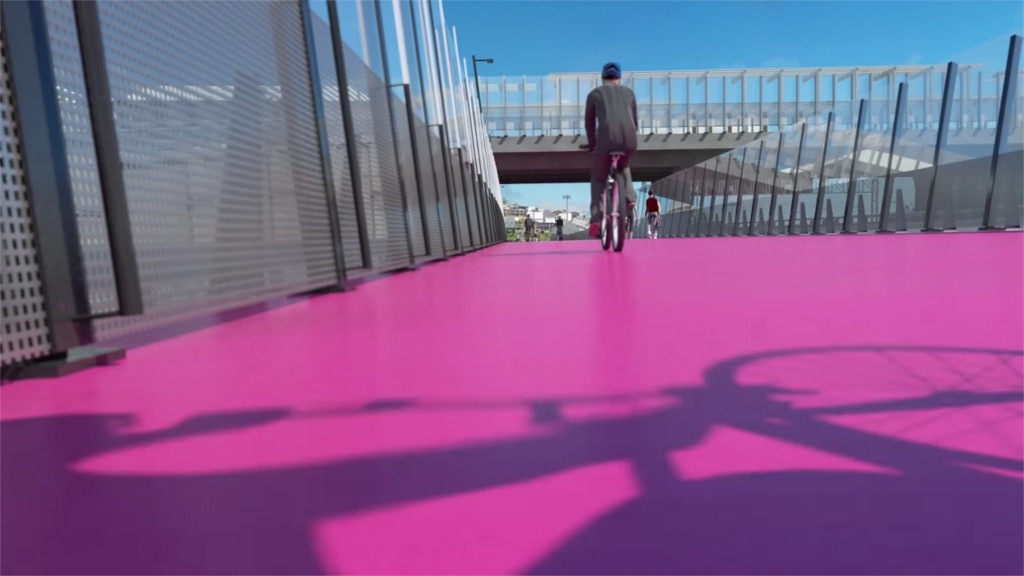 This pink cycling lane in New Zealand amazed the world - LifeGate