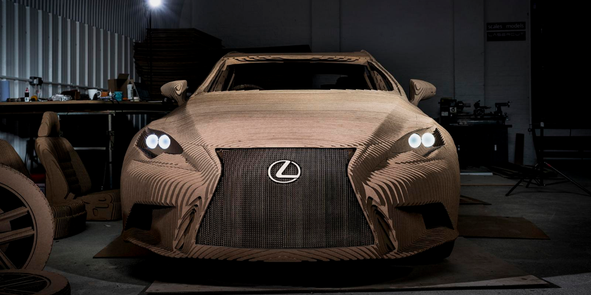 Lexus builds an elctric car made from laser-cut cardboard - LifeGate