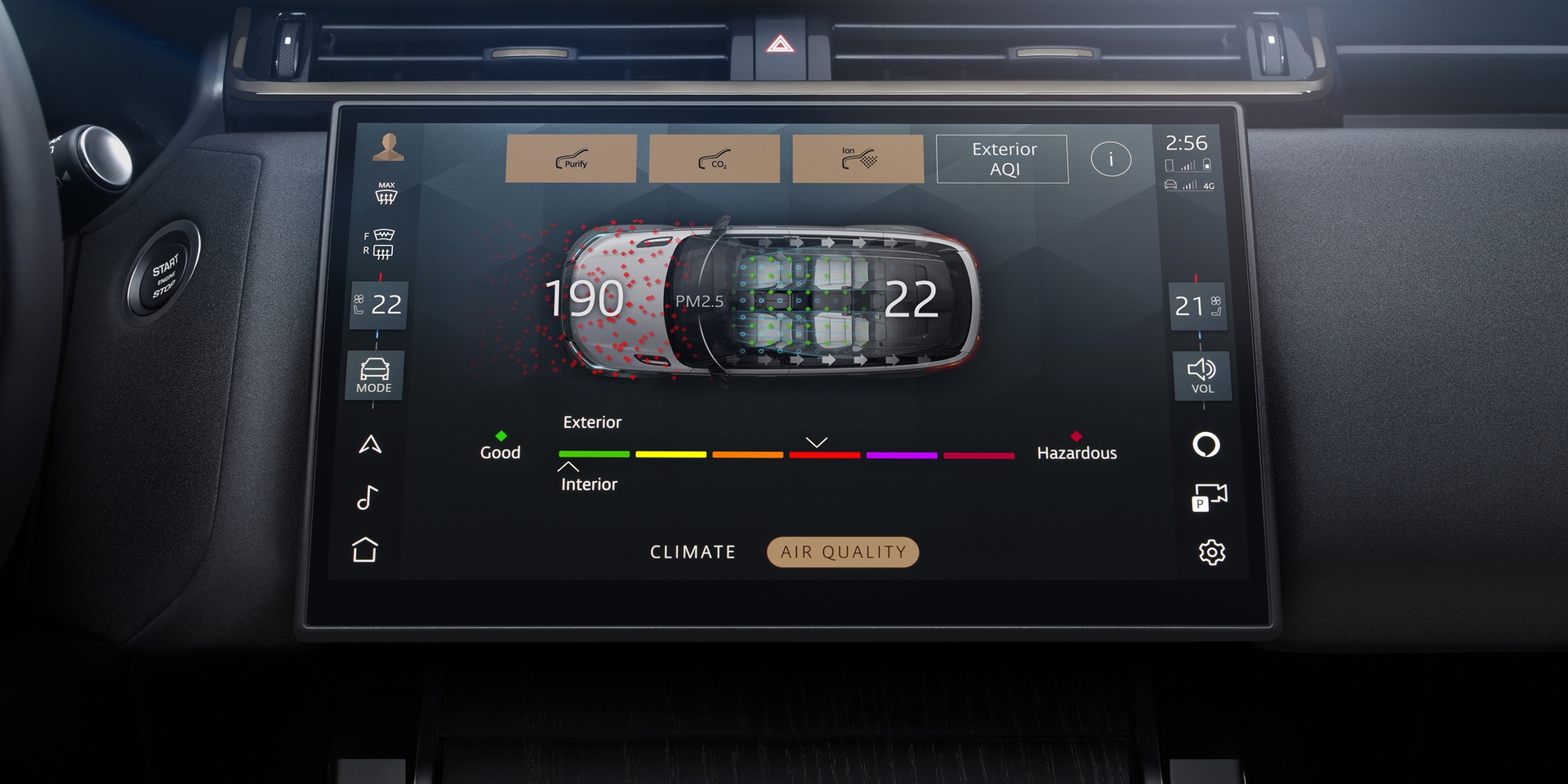 Range Rover Velar: come funziona il sistema che purifica l'aria