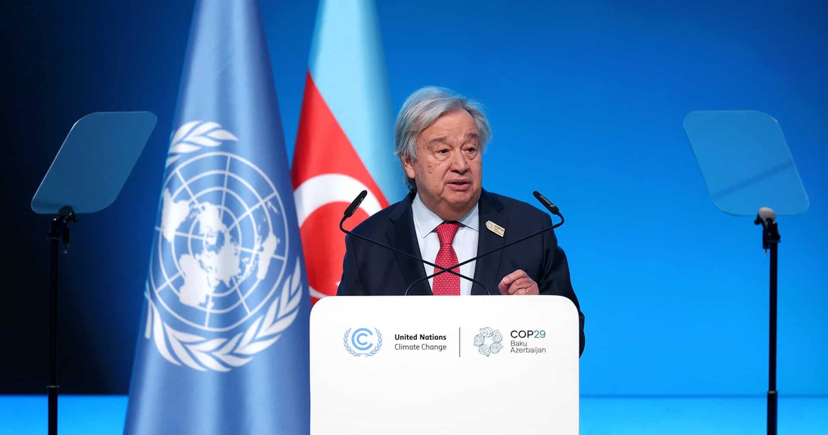Cop29, Guterres ai governi: “Obbligati a trovare un accordo” - LifeGate