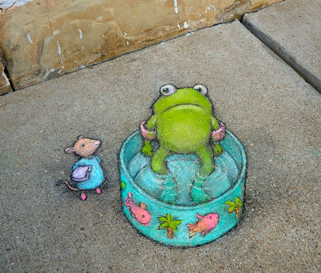 David Zinn e l’arte dello stupore che svanisce con la pioggia - LifeGate