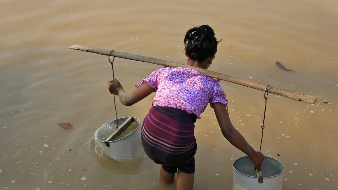 How much a drop of water is worth. Myanmar's orchards of hope