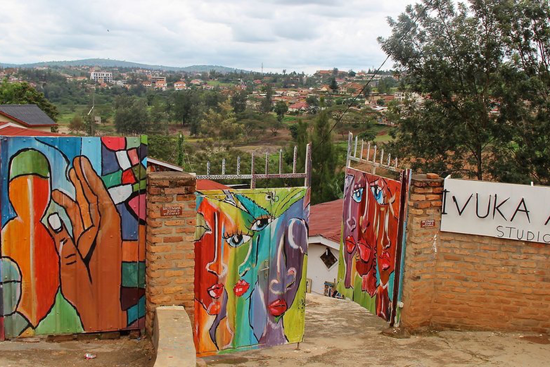Bonfils Ngabonziza paints murals with a message in Rwanda's capital